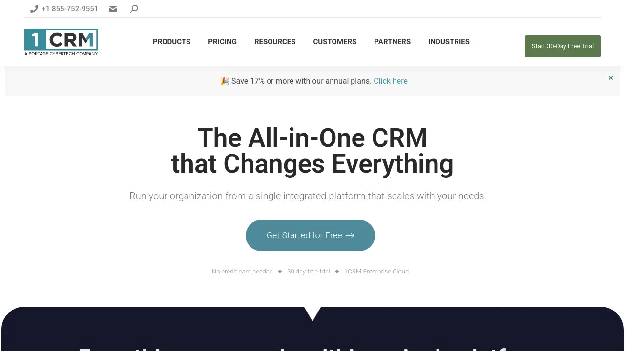 1CRM - All-in-One CRM & Business Management Platform