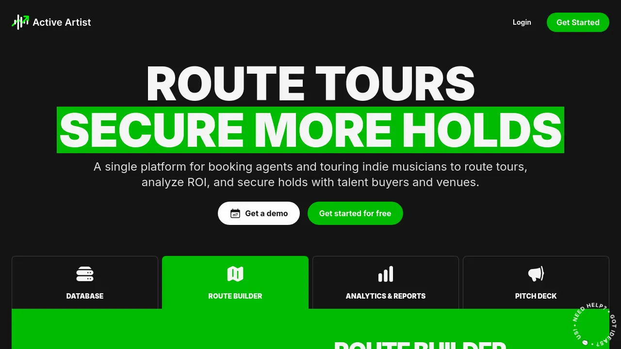 Active Artist - A single platform for booking agents and touring indie ...