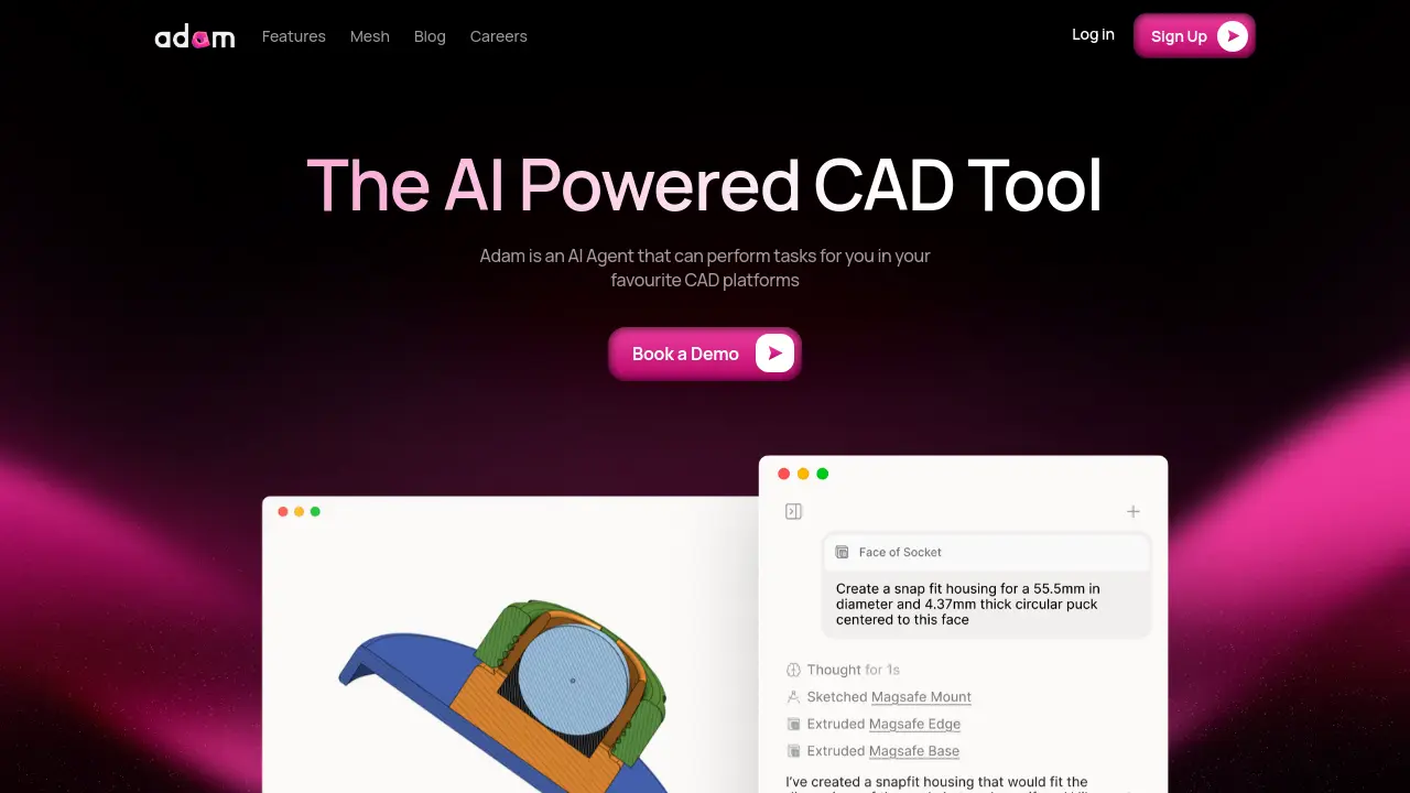 AdamCAD - Generate CAD with Adam in seconds