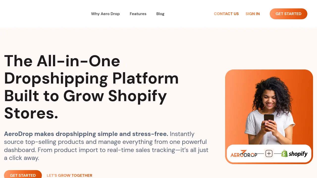 AeroDrop - Effortless All-in-One Dropshipping for Shopify Stores