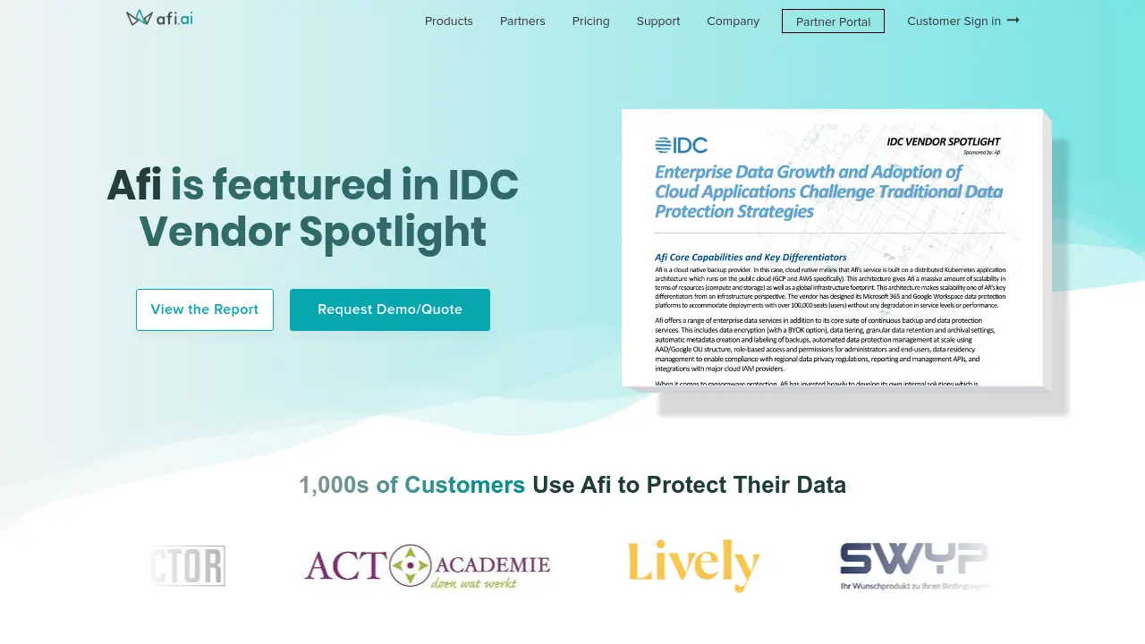 Afi - Intelligent & Resilient Data Protection for the Cloud