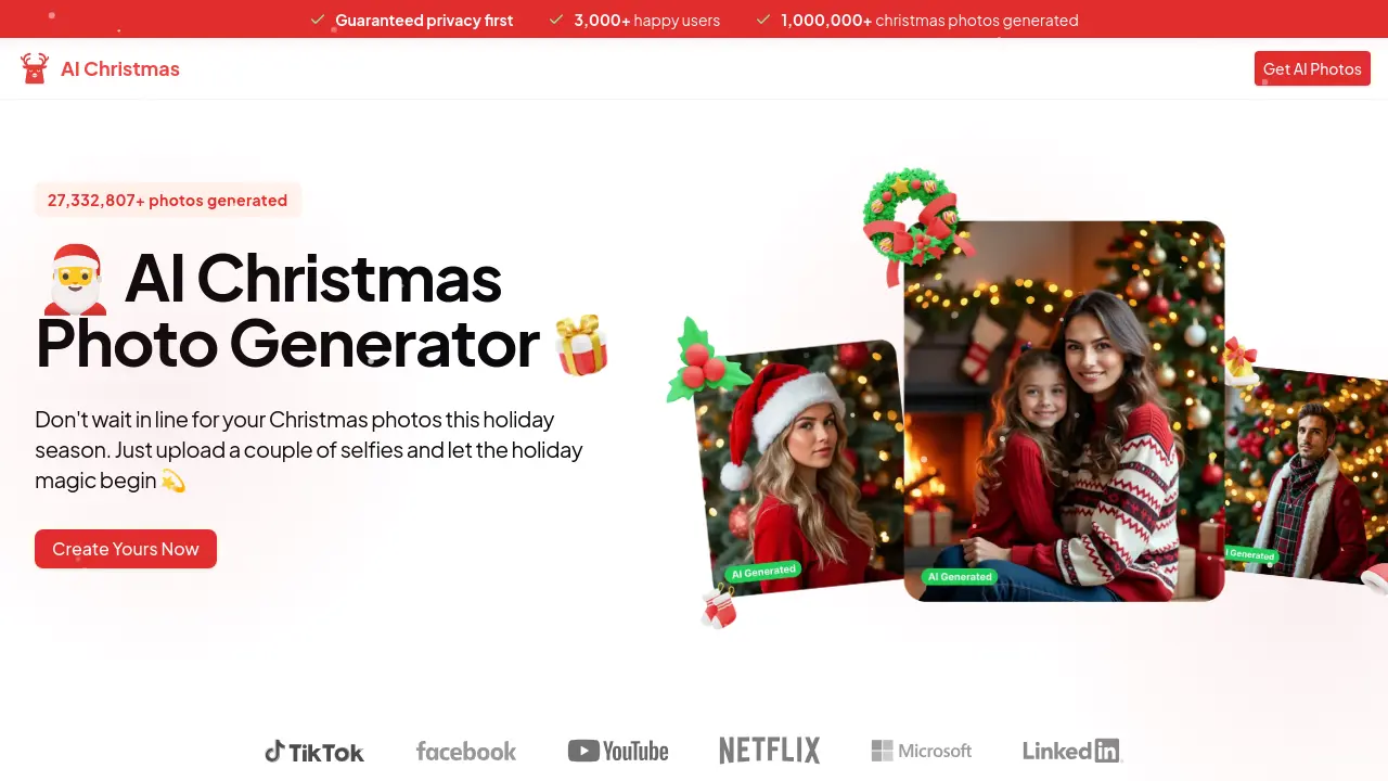 AI Christmas Photo Generator - Transform Your Selfies into Magical ...