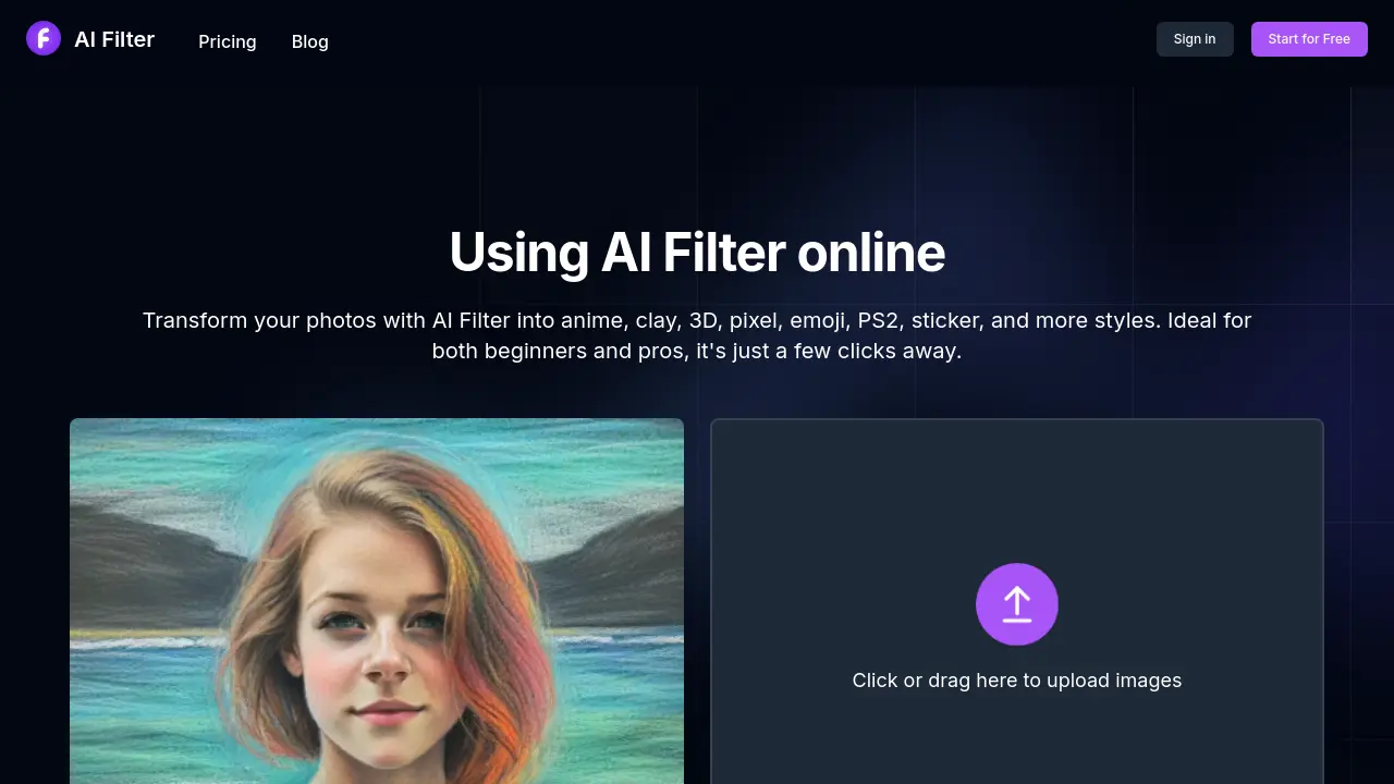 AI Filter - Transform your photos with diverse AI-powered artistic styles