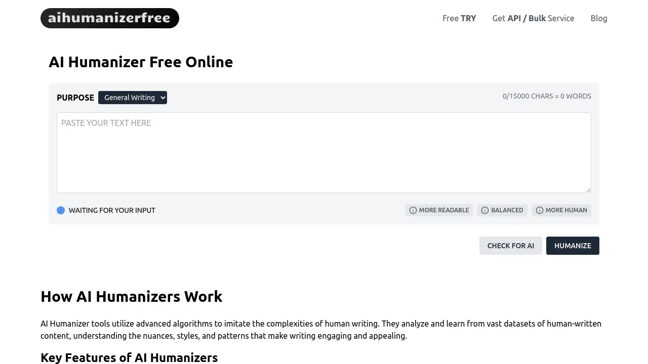 AI Humanizer Free Online - Transform AI-Generated Text into Natural ...
