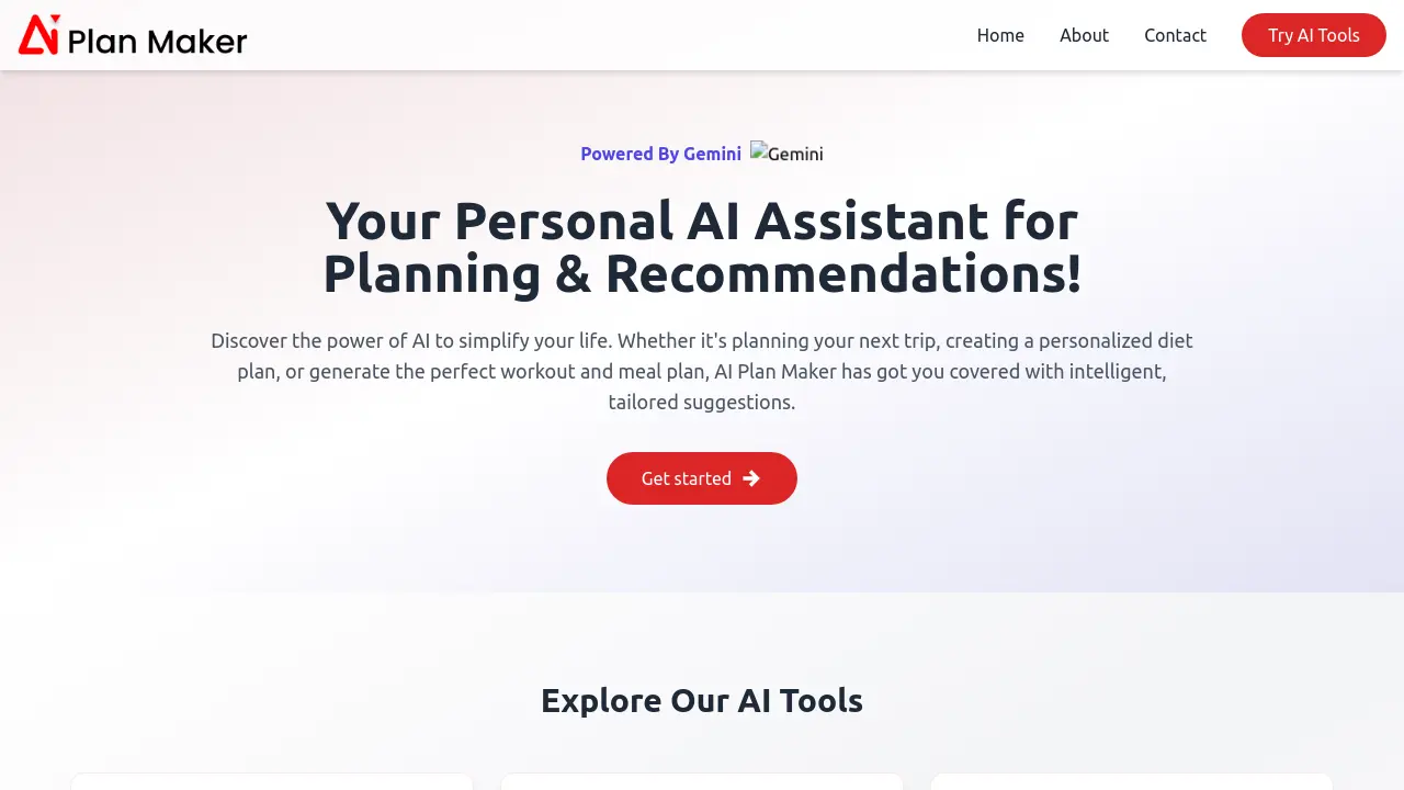AI Plan Maker - Your Personal AI Assistant for Planning & Recommendations