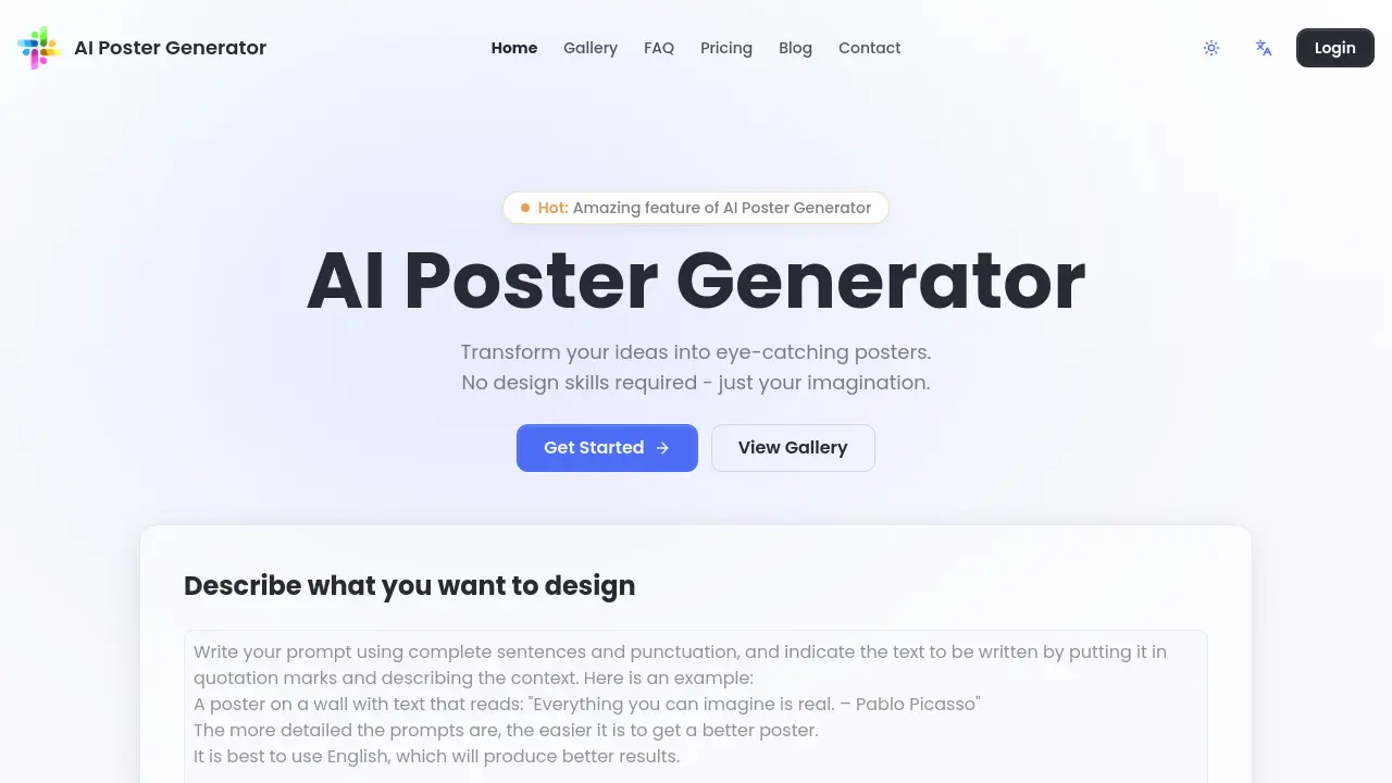 AI Poster Generator - Transform your ideas into eye-catching posters ...