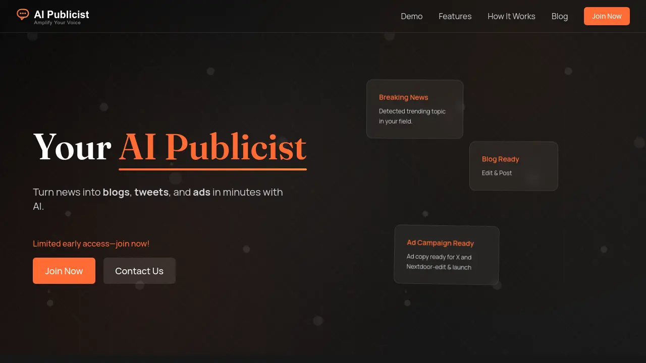 AI Publicist - Amplify Your Voice