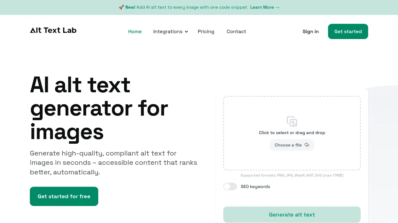 AltTextLab - AI alt text generator for images