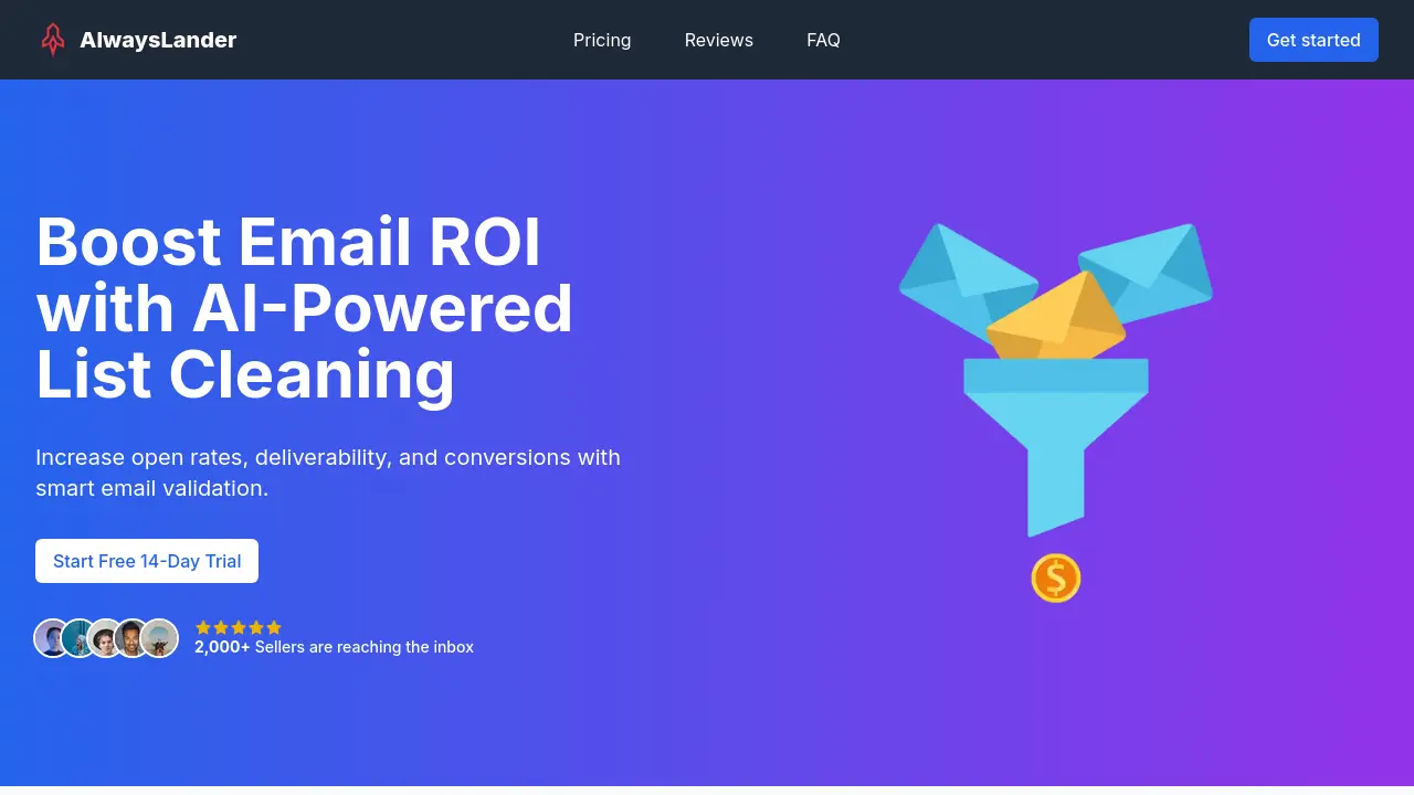 AlwaysLander - Boost Email ROI with AI-Powered List Cleaning