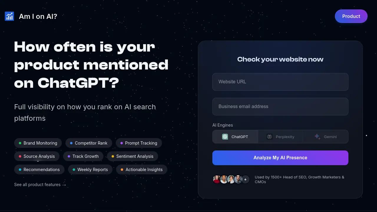 Am I on AI? - Monitor Your Brand Presence on AI Search Platforms