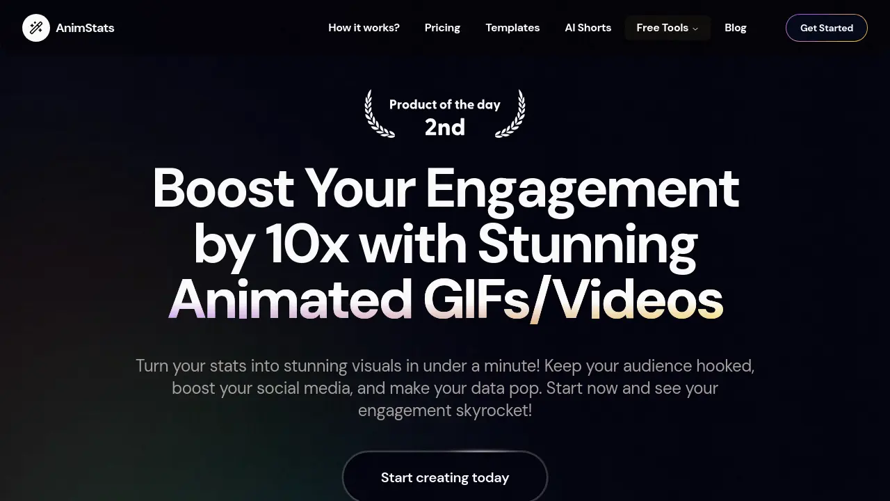 AnimStats - Boost Your Engagement by 10x with Stunning Animated GIFs/Videos