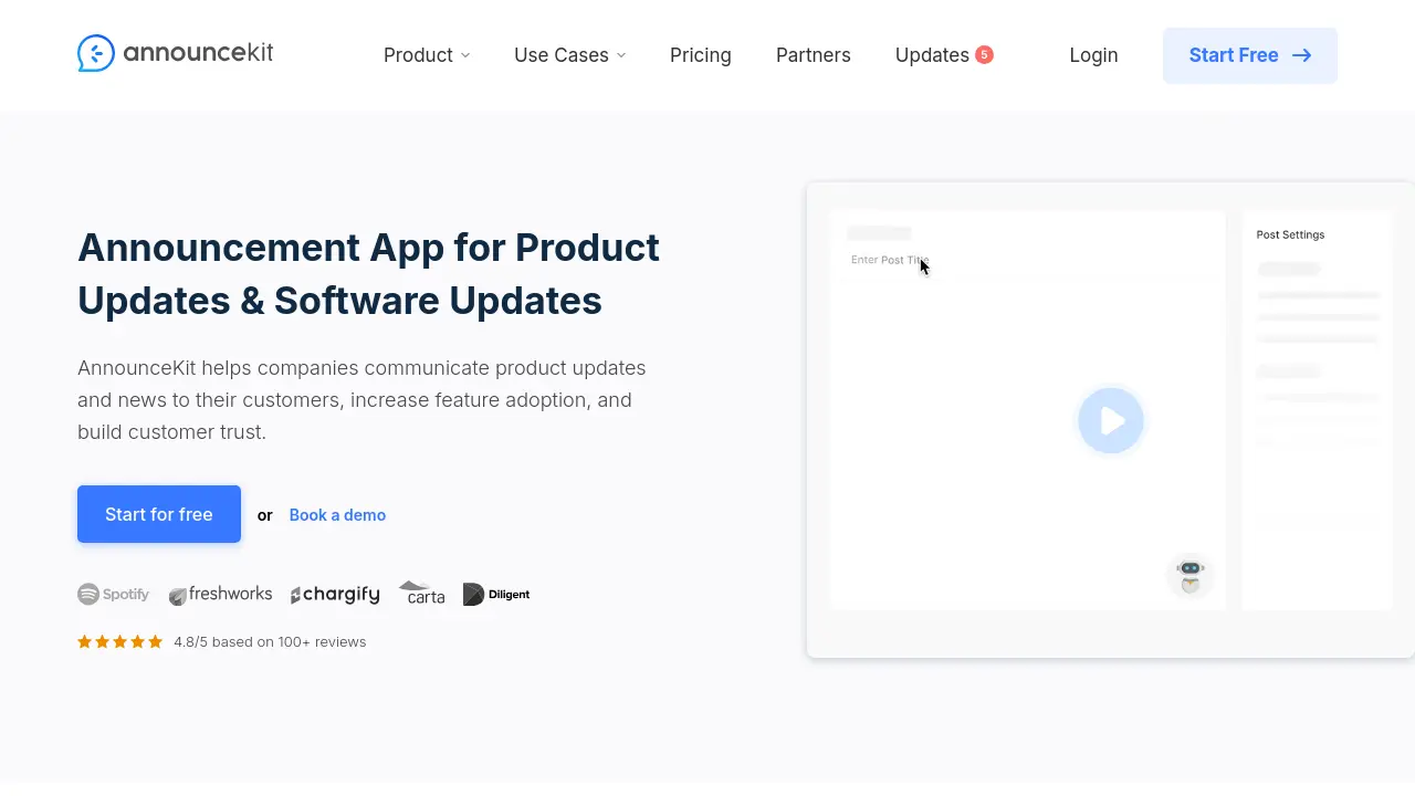 AnnounceKit - Announcement App for Product Updates & Software Updates