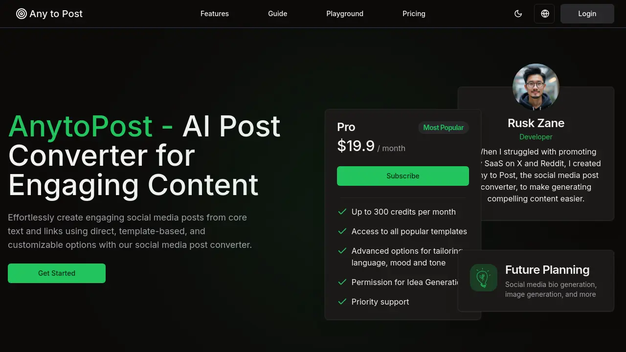 Any to Post - AI Post Converter for Engaging Content