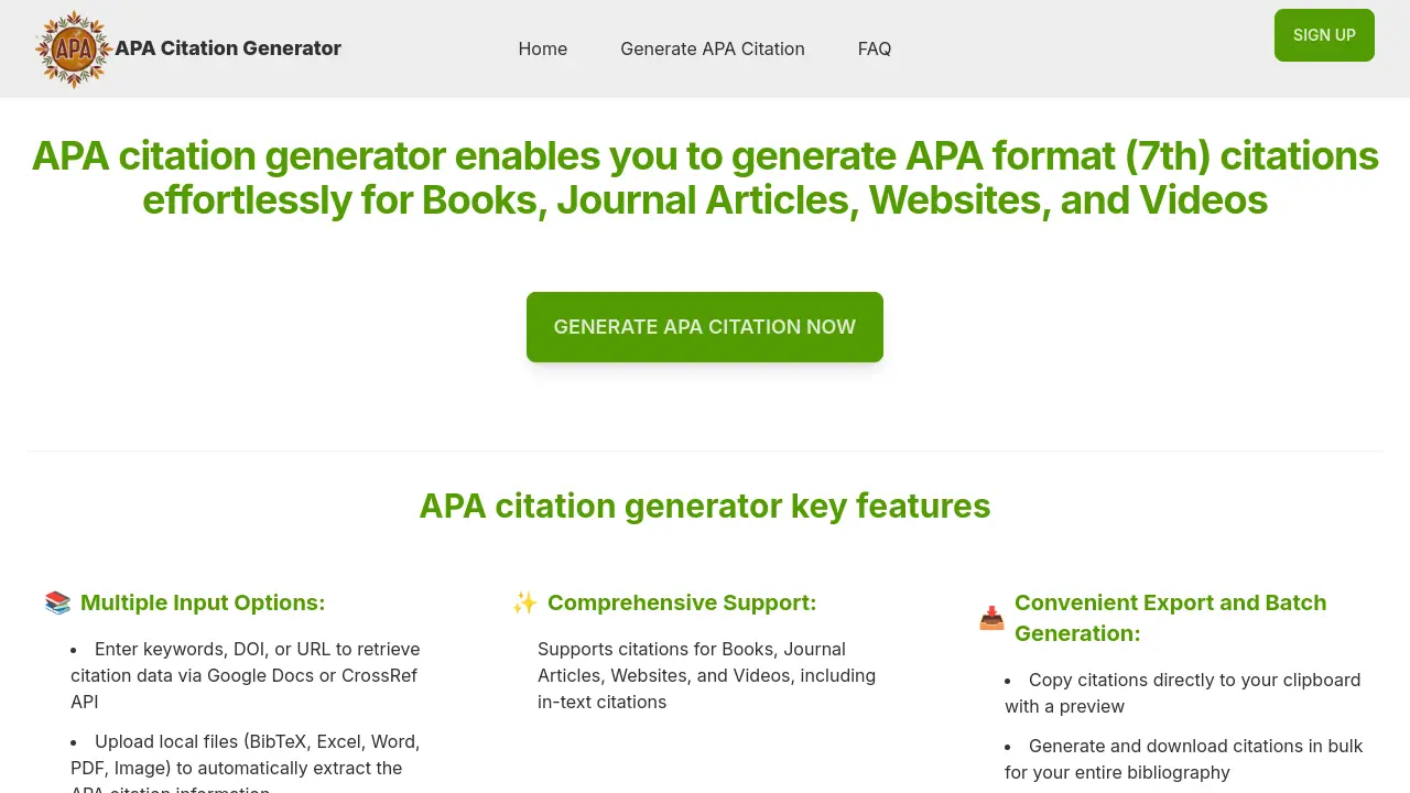 APA citation generator - Generate APA format (7th) citations ...