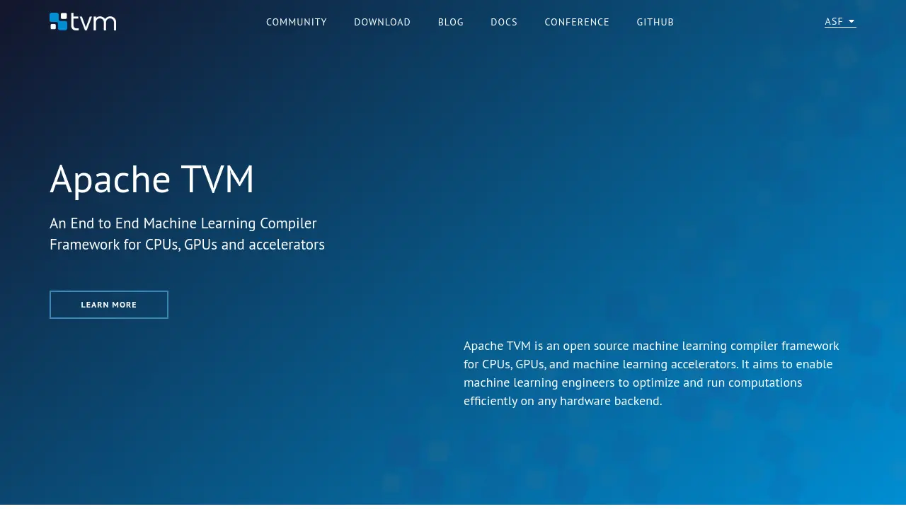 Apache TVM - An End to End Machine Learning Compiler Framework for CPUs ...