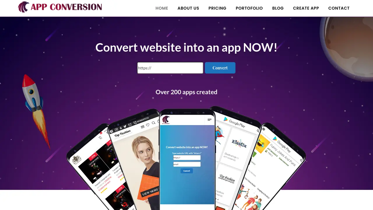 App Conversion - Convert your website into a mobile app in 24 hours