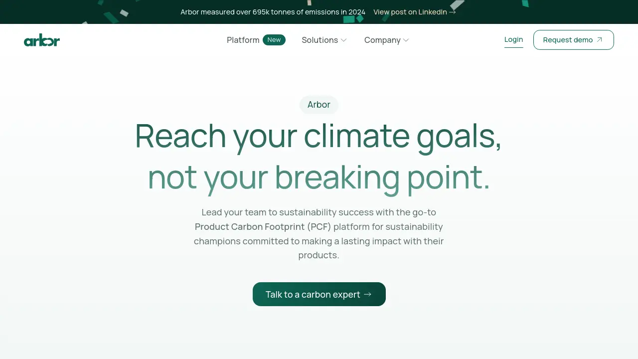 Arbor - Reach your climate goals, not your breaking point