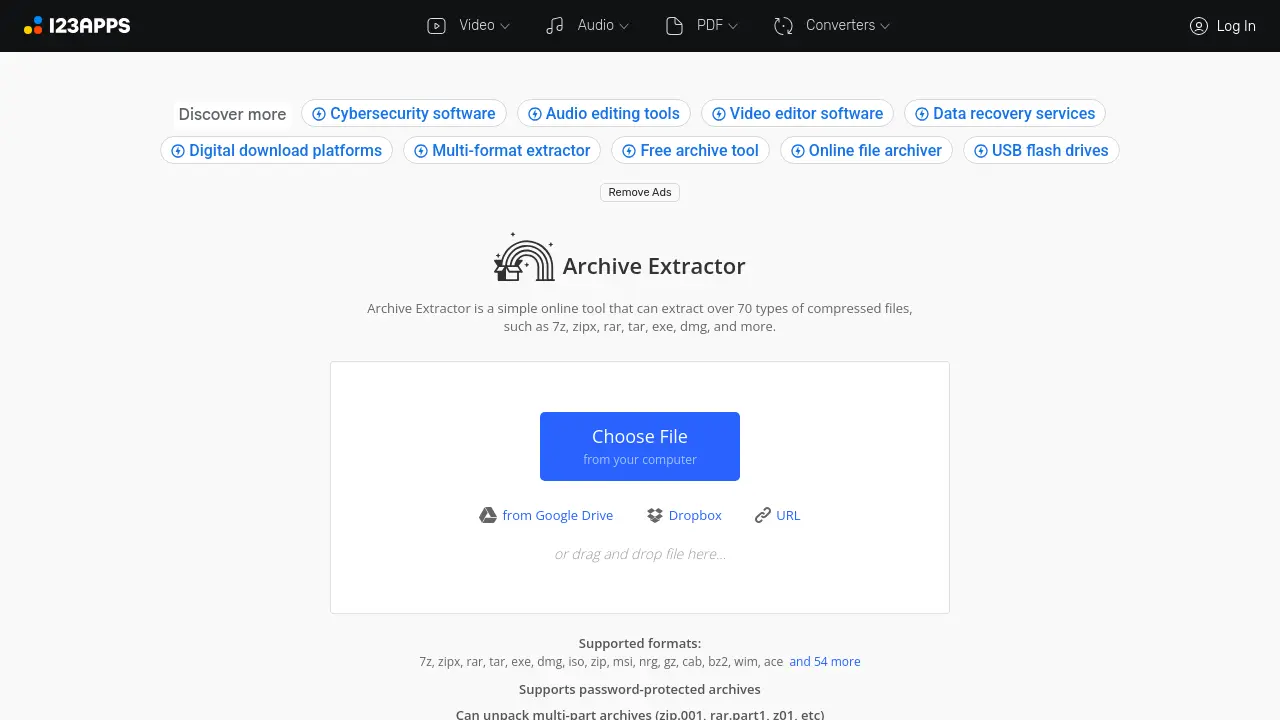 Archive Extractor - Extract over 70 types of compressed files online ...