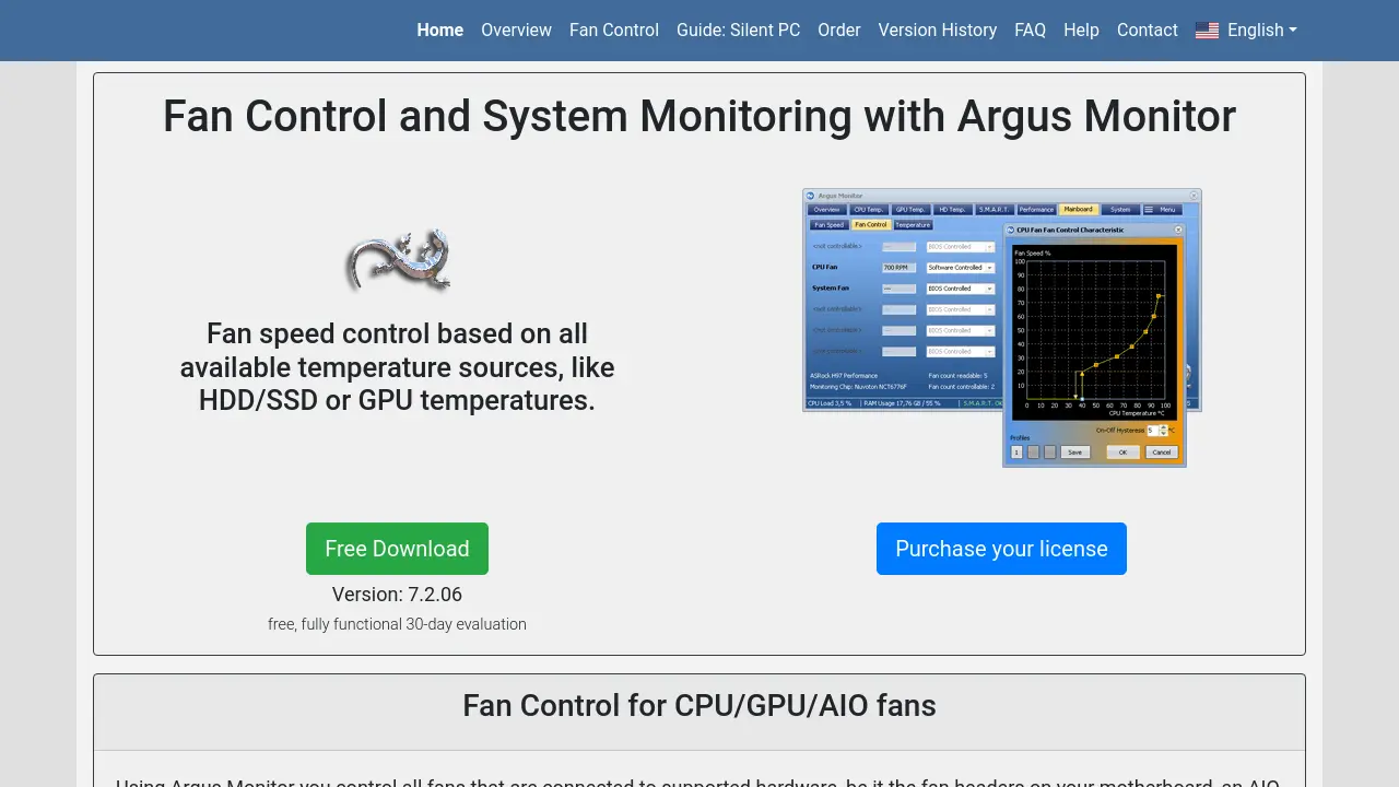 Argus Monitor - Advanced Fan Control and System Monitoring for Windows