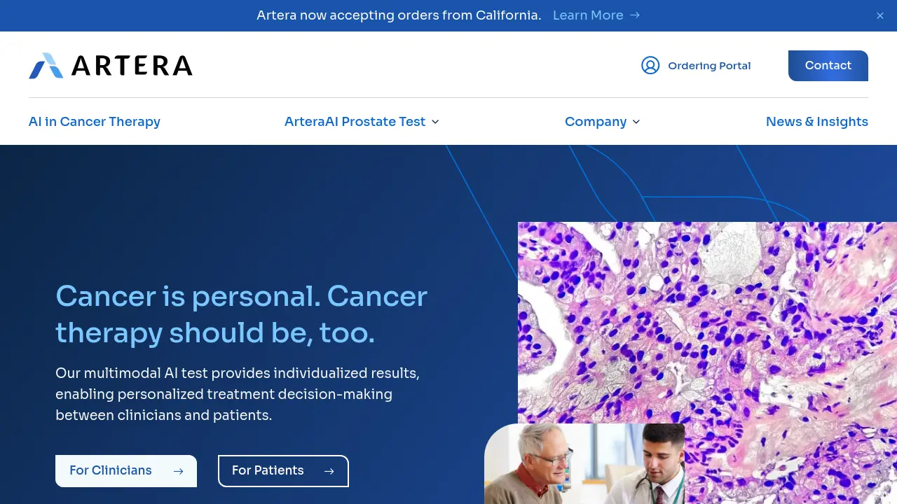 ArteraAI Prostate Test - Personalizing Prostate Cancer Therapy with AI