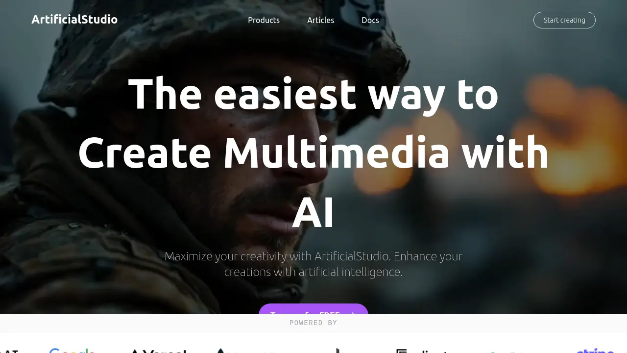 ArtificialStudio - The easiest way to Create Multimedia with AI