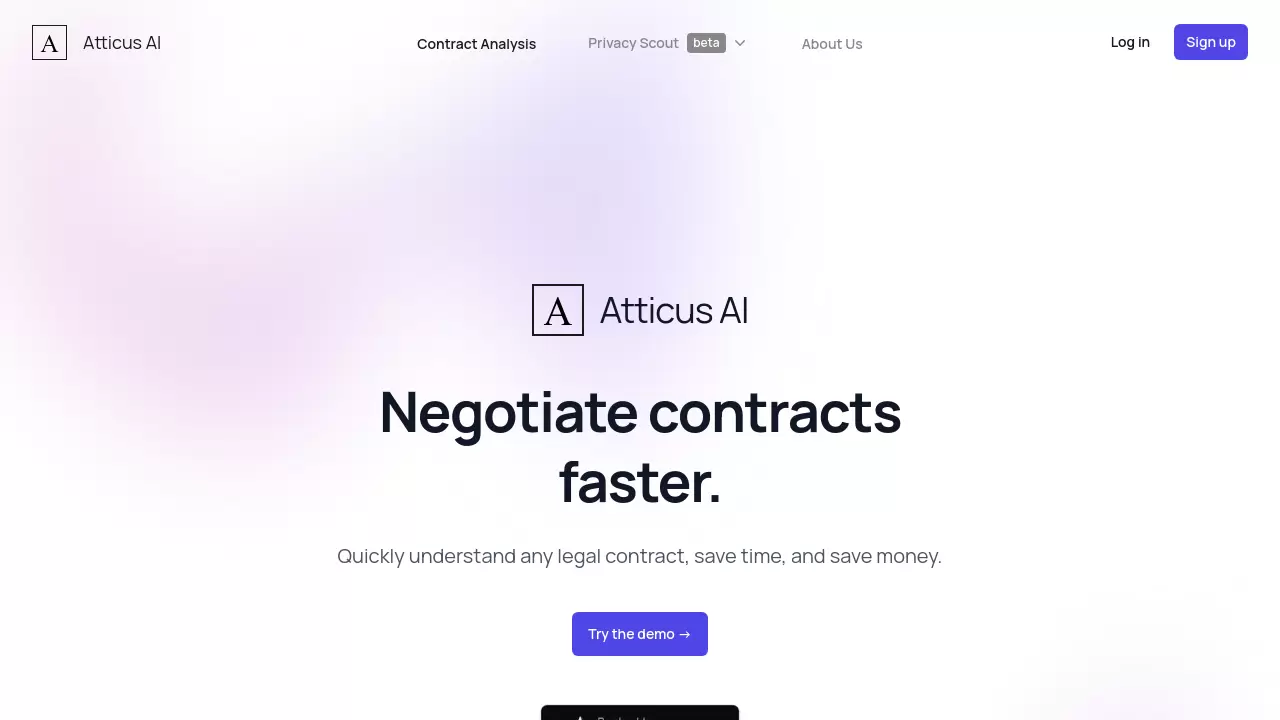 Atticus AI - Negotiate contracts faster with AI-powered contract analysis