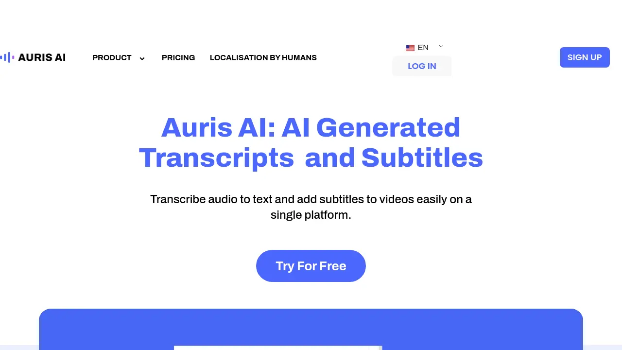 Auris Ai Ai Generated Transcripts And Subtitles In Multiple Languages