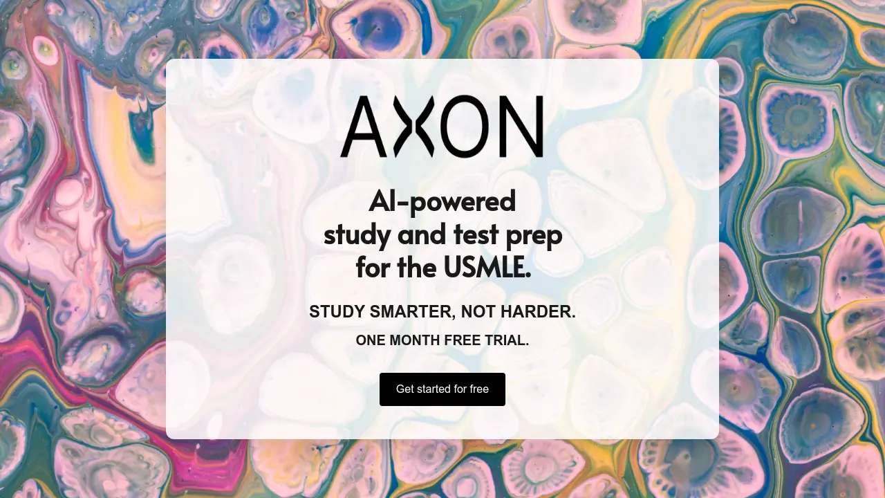 Axon Learning - AI-powered study and test prep for the USMLE.