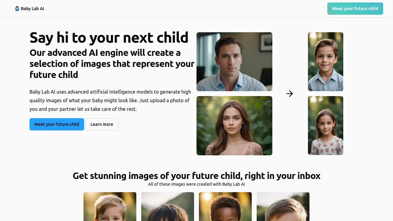 Baby Lab AI - Meet your future child