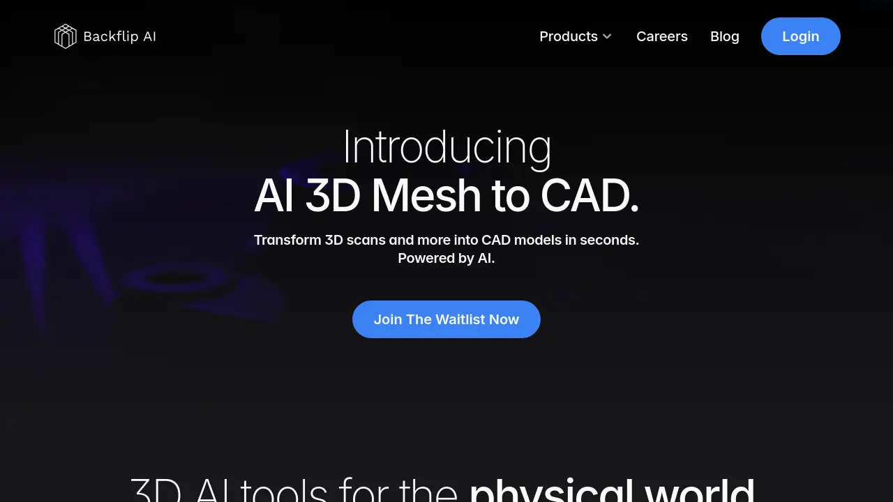 Backflip AI - Transform 3D scans into CAD models in seconds.
