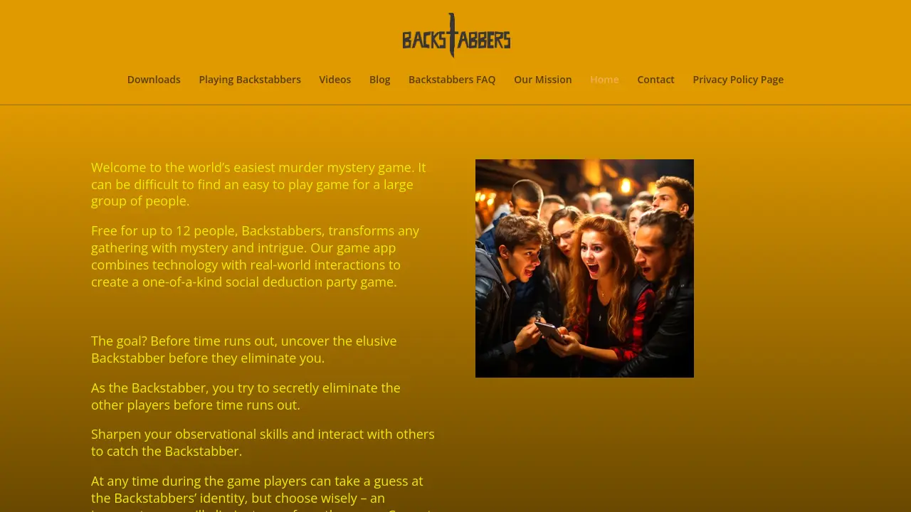 Backstabbers - The world's easiest murder mystery game for large groups