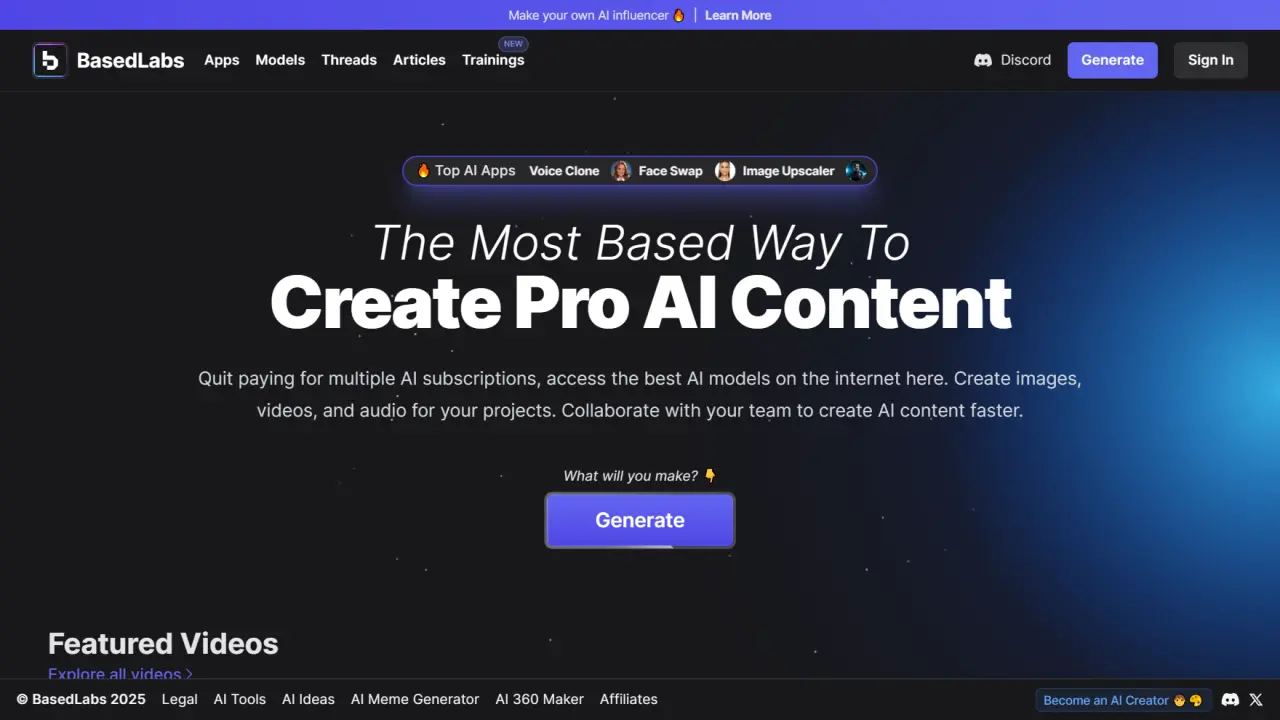 BasedLabs - Create Pro AI Content with the Best AI Models