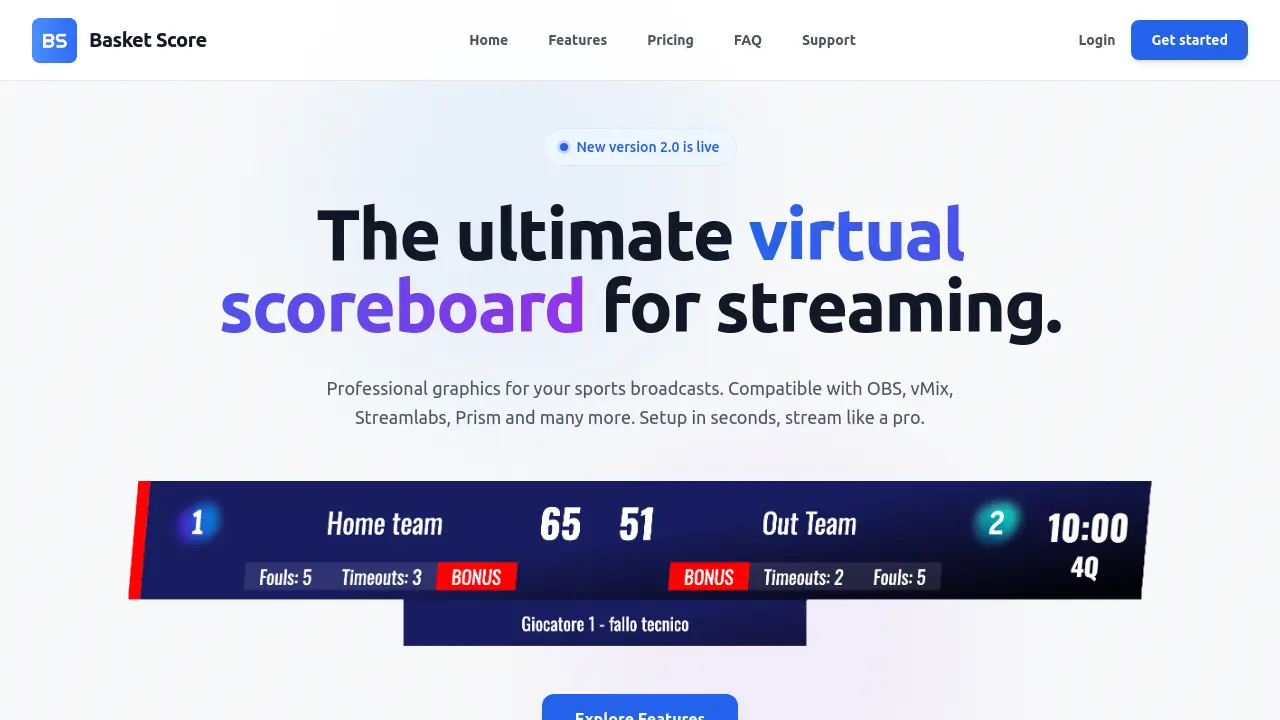 Basket Score - Il tabellone virtuale definitivo per lo streaming