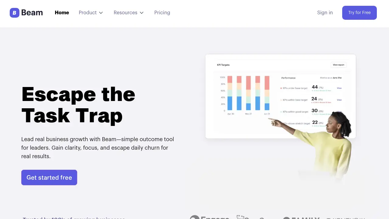 Beam - Lead real business growth with Beam—simple outcome tool for leaders.