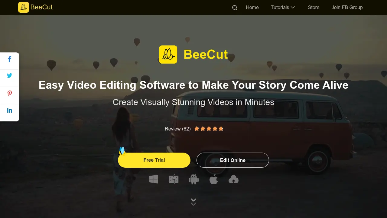 BeeCut - Easy Video Editing Software to Make Your Story Come Alive