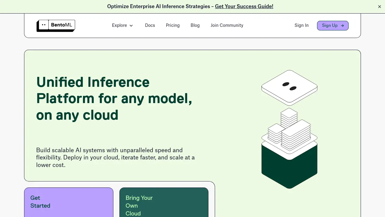 BentoML - Unified Inference Platform for any model, on any cloud