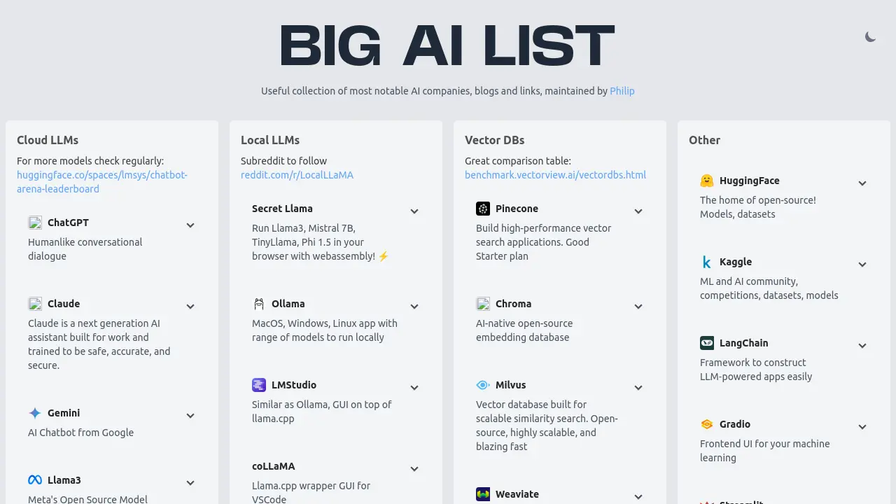 BIG AI LIST - Useful collection of most notable AI companies, blogs and ...
