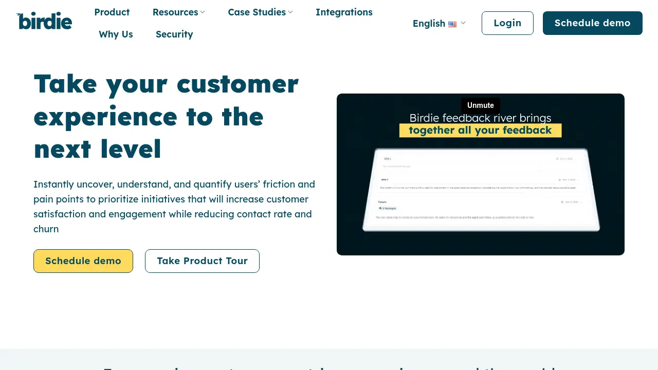 Birdie.ai - AI-Powered Customer Feedback Analytics for Actionable Insights