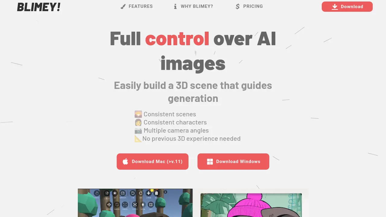 Blimey - Full control over AI images