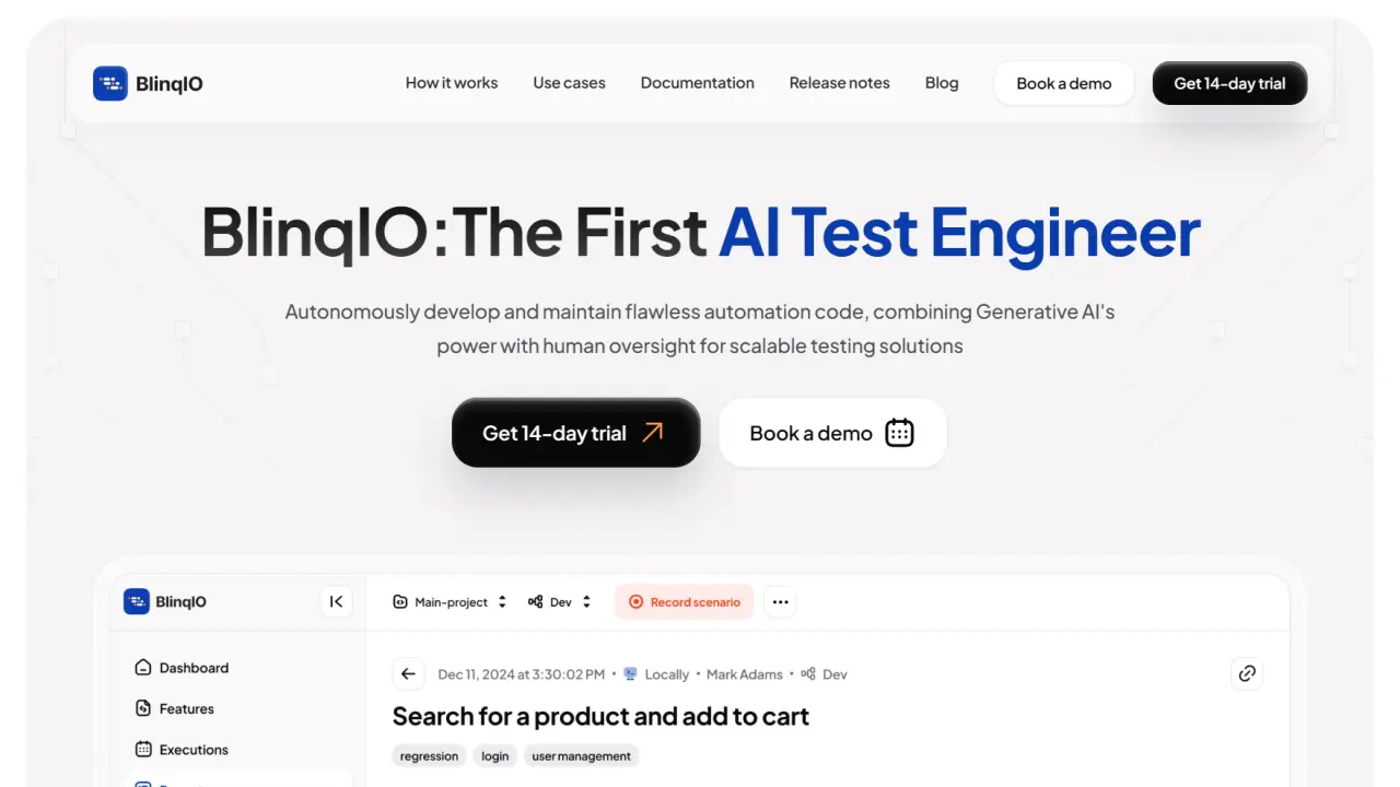BlinqIO - AI Test Engineer