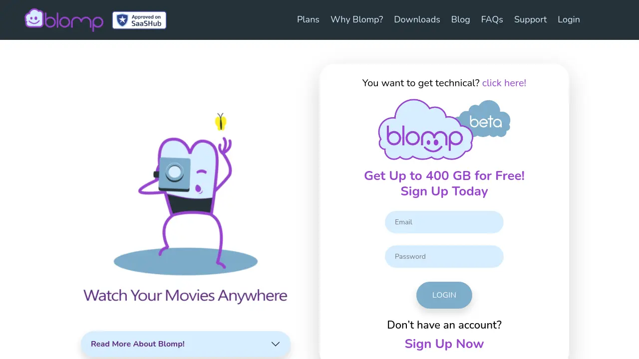 Blomp - Free cloud storage and backup for photos, videos, and files