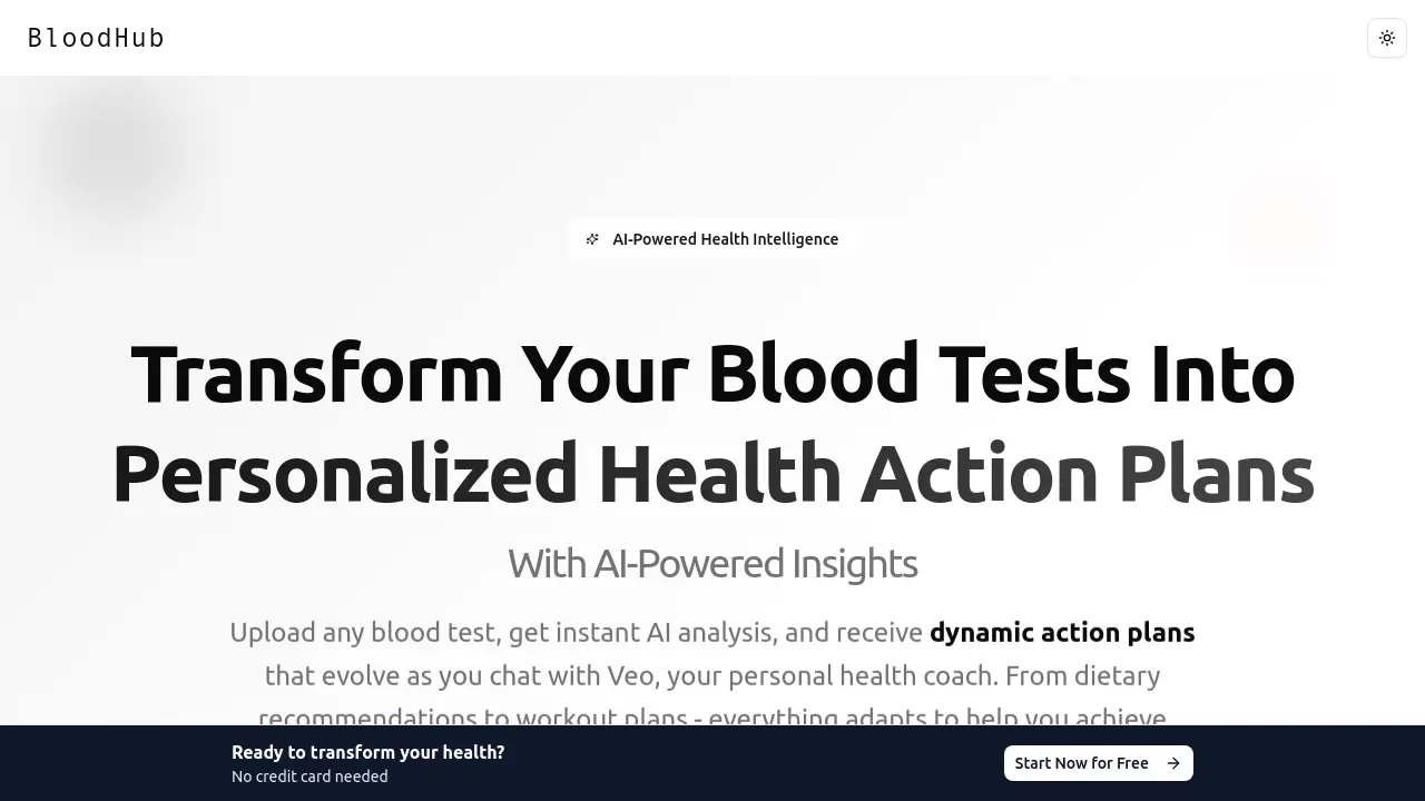 BloodHub - AI-Powered Health Intelligence Platform