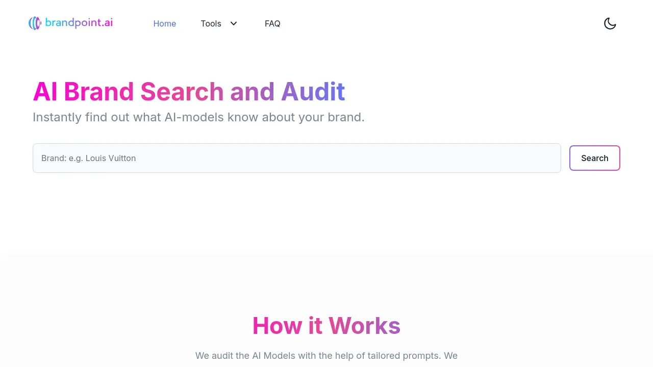 Brandpoint.ai - Instant AI-Powered Brand Audit and Perception Analysis