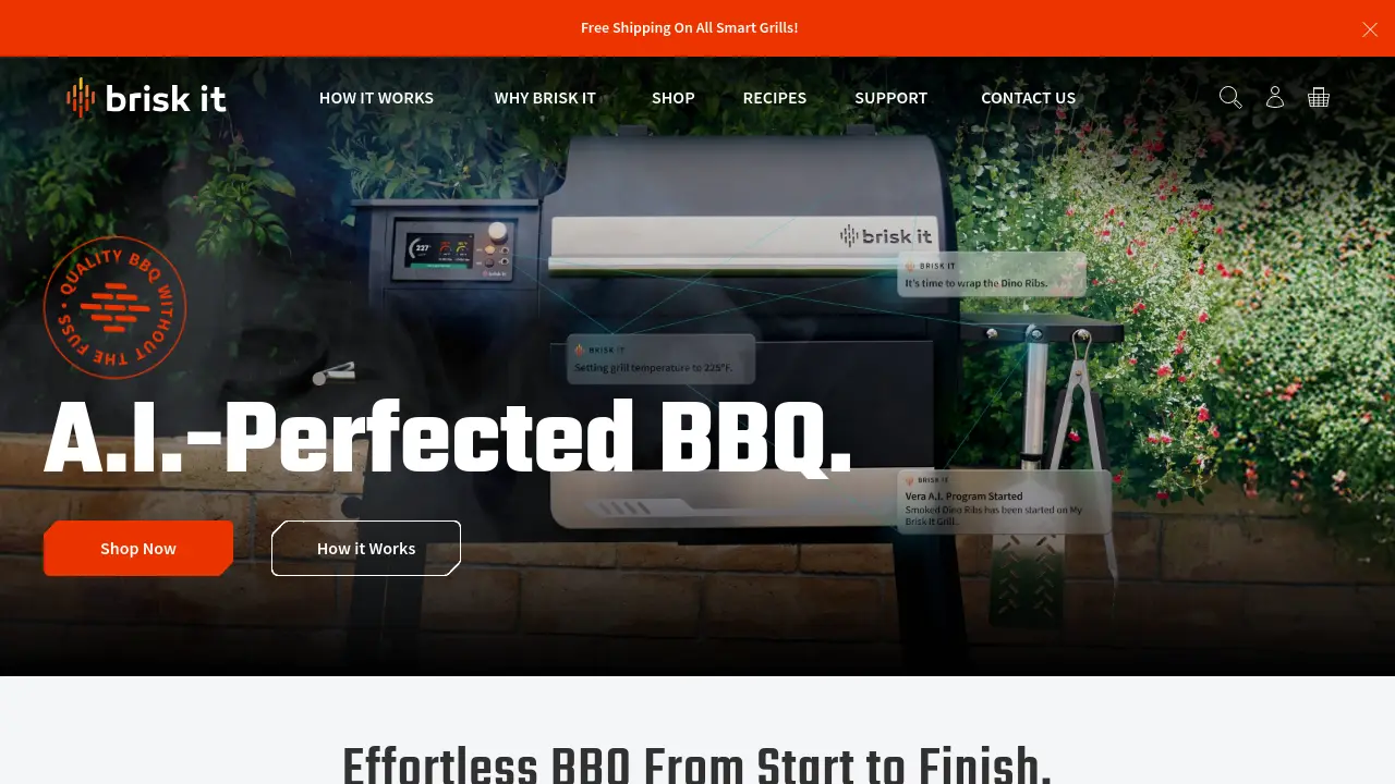 Brisk It Grills - Effortless, AI-Powered Grilling for Perfect BBQ Results