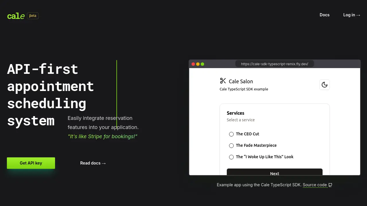 Cale - API-First Appointment Scheduling System