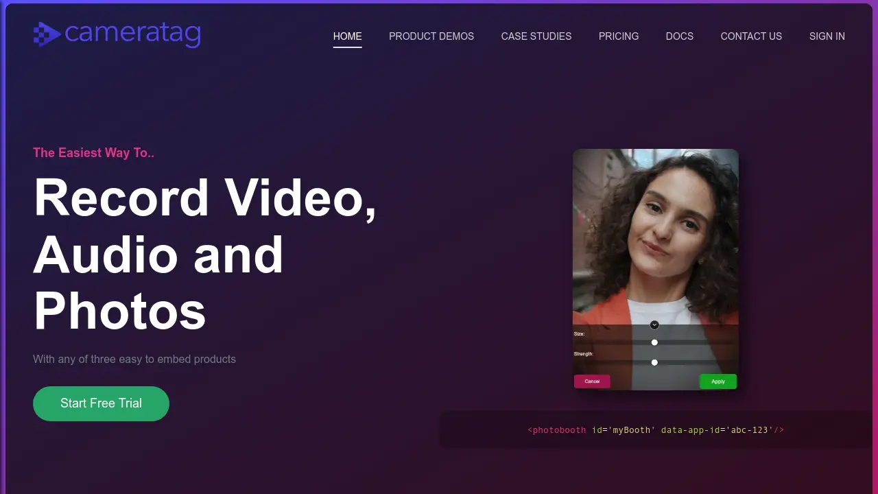 CameraTag - Embed Video, Audio, and Photo Recording Easily Into Your ...