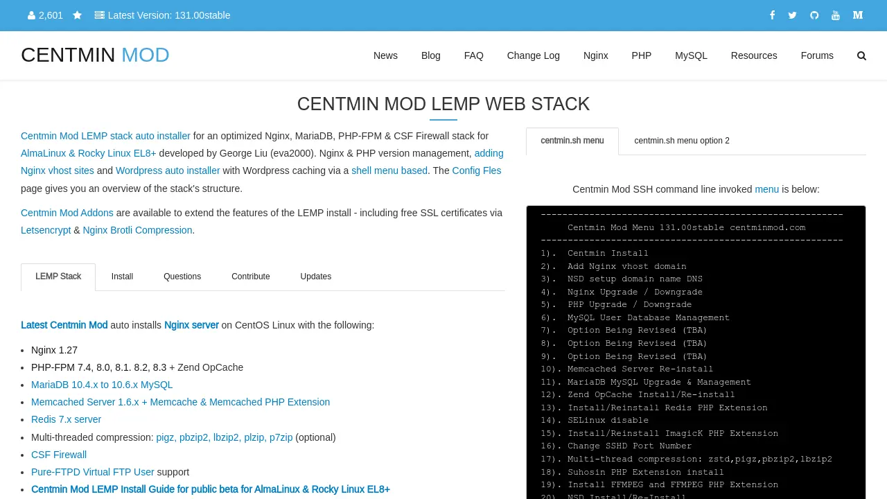 Centmin Mod - Automated LEMP Web Stack Installer for High-Performance ...