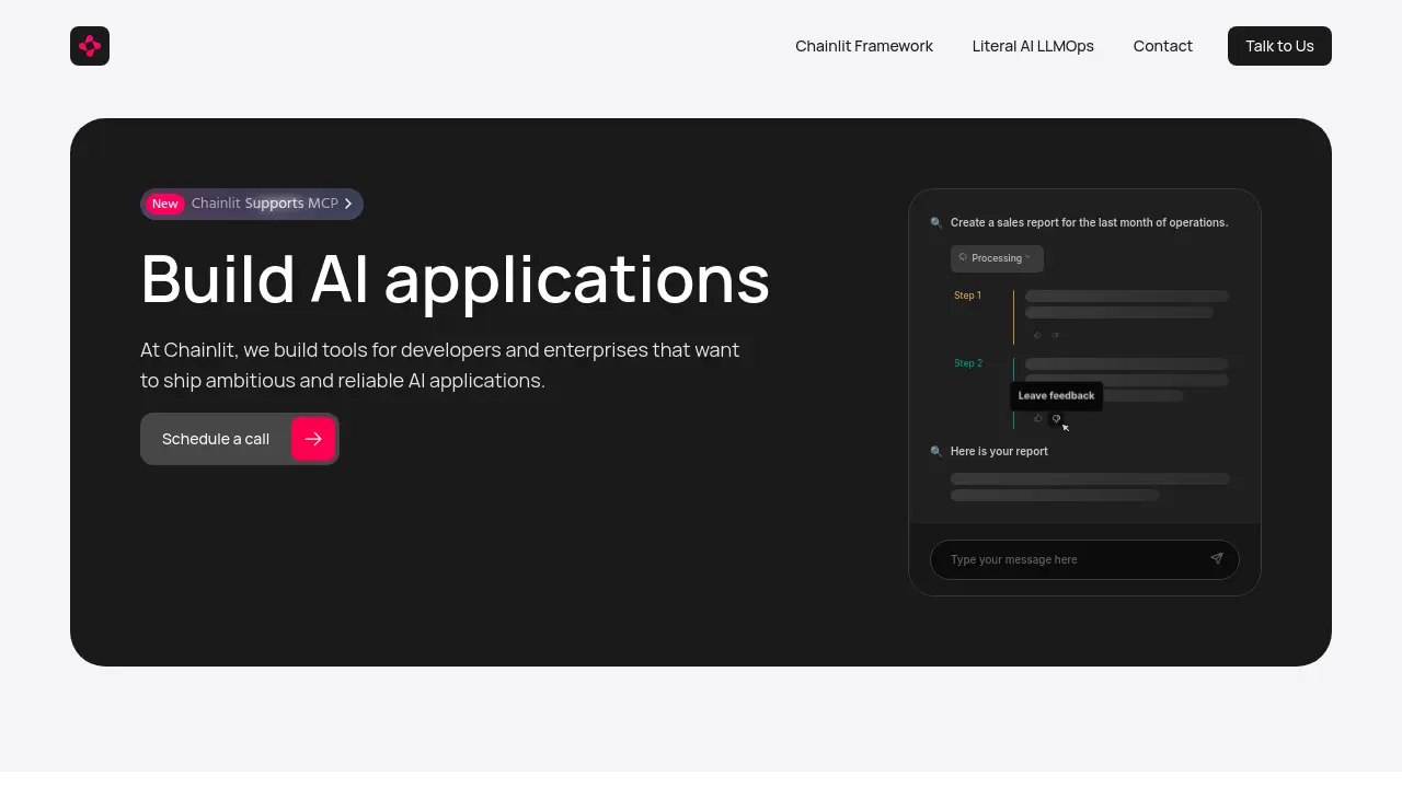 Chainlit Framework - Build AI applications