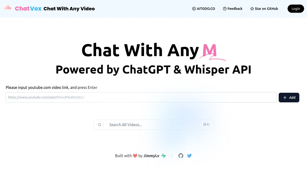ChatVox - Chat With Any YouTube Video Using AI