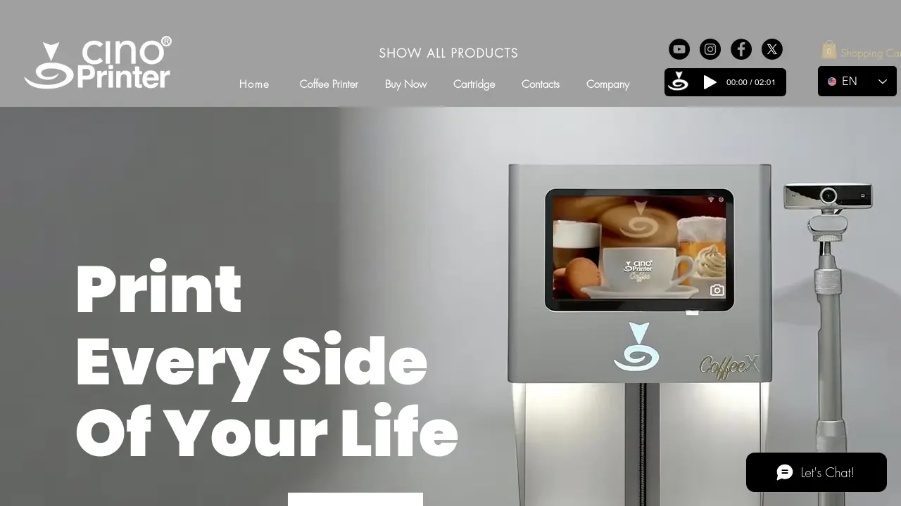 Cino Printer - Personalize Drinks Instantly with 3D Coffee Printing